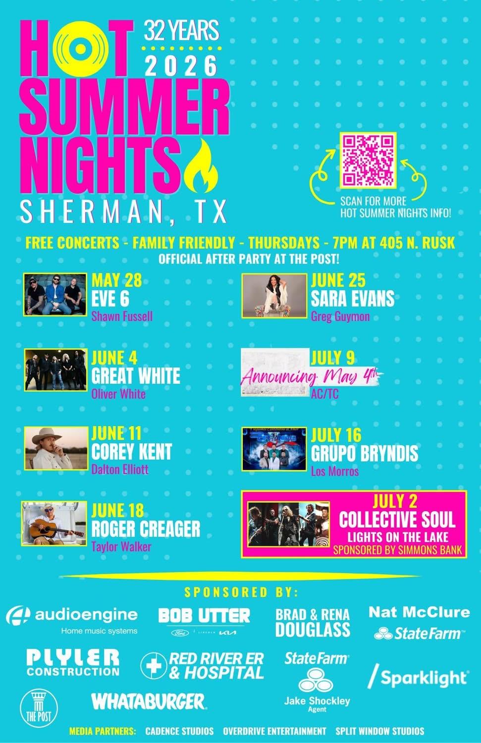 Sherman Announces 2026 ‘Hot Summer Nights’ Lineup